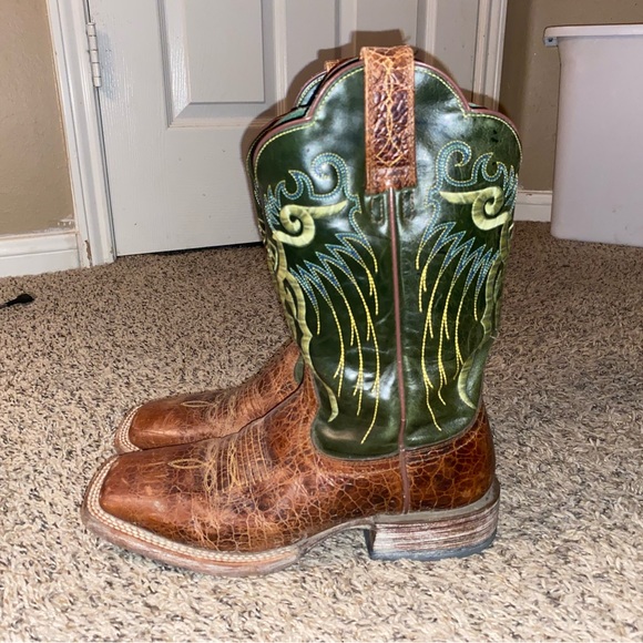 Ariat | Shoes | Ariat Mens Mesteno Adobe Clay And Neon Green Wide ...